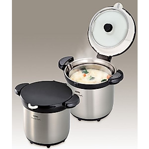 THERMOS Vacuum Insulation Cooker Shuttle Chef 4.5L Clear stainless KBG-4500 CS (Japan import)