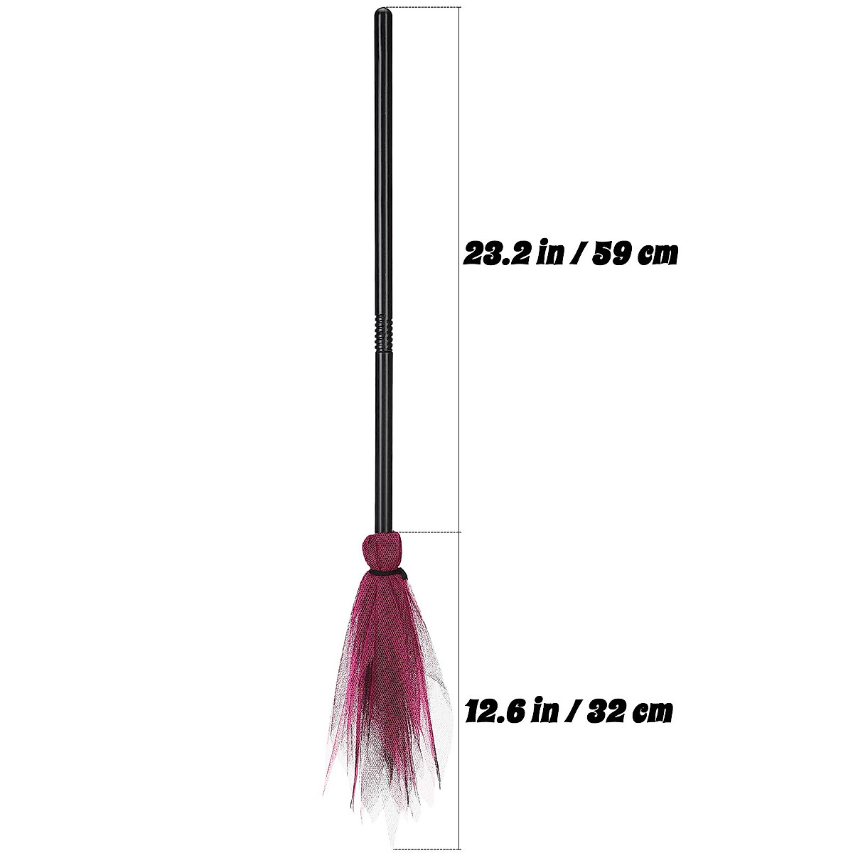 DOITOOL Halloween Witch Broom Kids Witch Broomstick Props Plastic Witches Broom Halloween Decor Witches Broomstick Halloween Witch Decoration Props Witch Costume Accessories