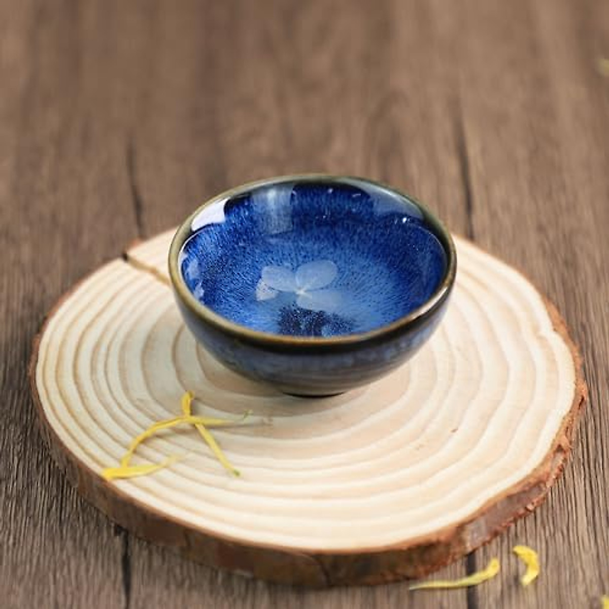 Sizikato 5PCS Kiln-Change Ceramics Sake Set Include 1PCS Sake Bottle and 4PCS Sake Cups