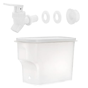 Jucoan 2 Pack 1 Gallon Fridge Beverage Drink Dispenser with Leak-proof Spigot, Plastic Cold Drink Juice Beverage Dispenser Jug for Party Drink, Juice, Iced Tea, Lemonade, Cold Brew
