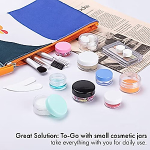 40Pcs 10 Gram Plastic Cosmetic Containers with Lids for Lotion, Creams, Toners, Lip Balms, Makeup Samples Jars BPA free (10g-40pcs, clear)