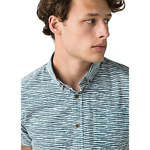 prAna Men's Zuckerfield Shirt-Slim, White, Medium