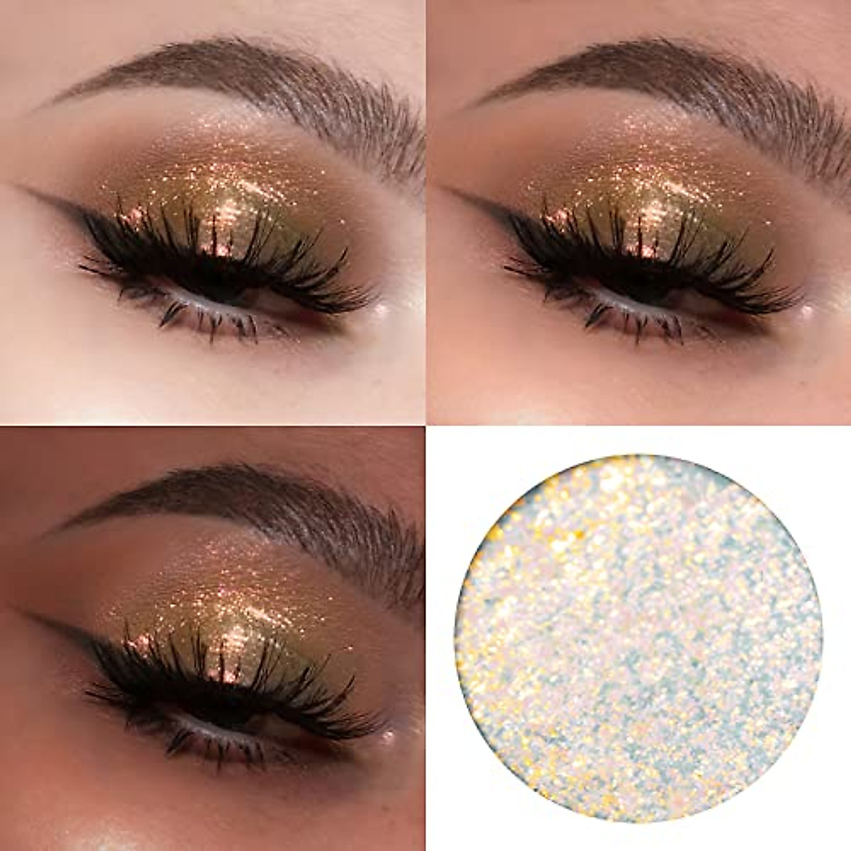 FOCALLURE Chameleon Cream Eyeshadow,Intense Color Shifting Creamy Eye Shadows,Eye Makeup with Highly Pigmented Metallic,Shimmer,Multi-Reflective Finishes,Long-Lasting with No Creasing,Chit Chat