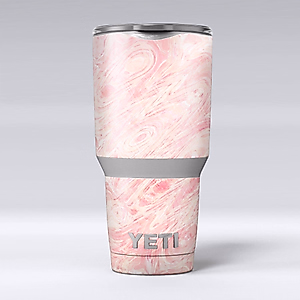 Design Skinz Pink Slate Marble Surface V42 - Skin Decal Vinyl Wrap Kit Compatible with The Yeti Rambler Cooler Tumbler Cups