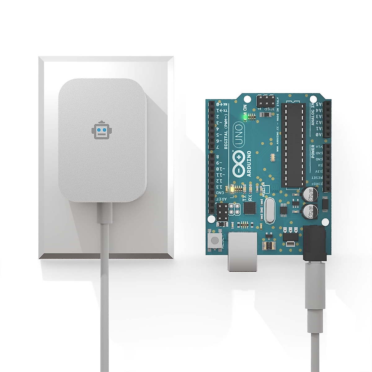 KIDSROBOT for Arduino Uno Mega 2560 Zero Due Leonardo Power Supply Adapter, 100-240V AC to DC 9V 1A, US Plug 5.5mm x 2.1mm, Also Suport Most Breadboard Power Supply Modules