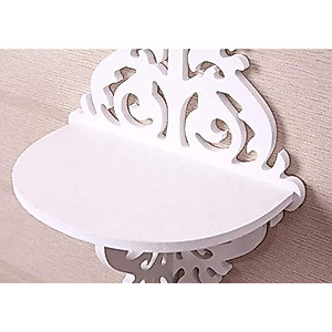 White Creative Wall Decoration Shelf Carved Decorative Frame Clapboard Shelf Bracket