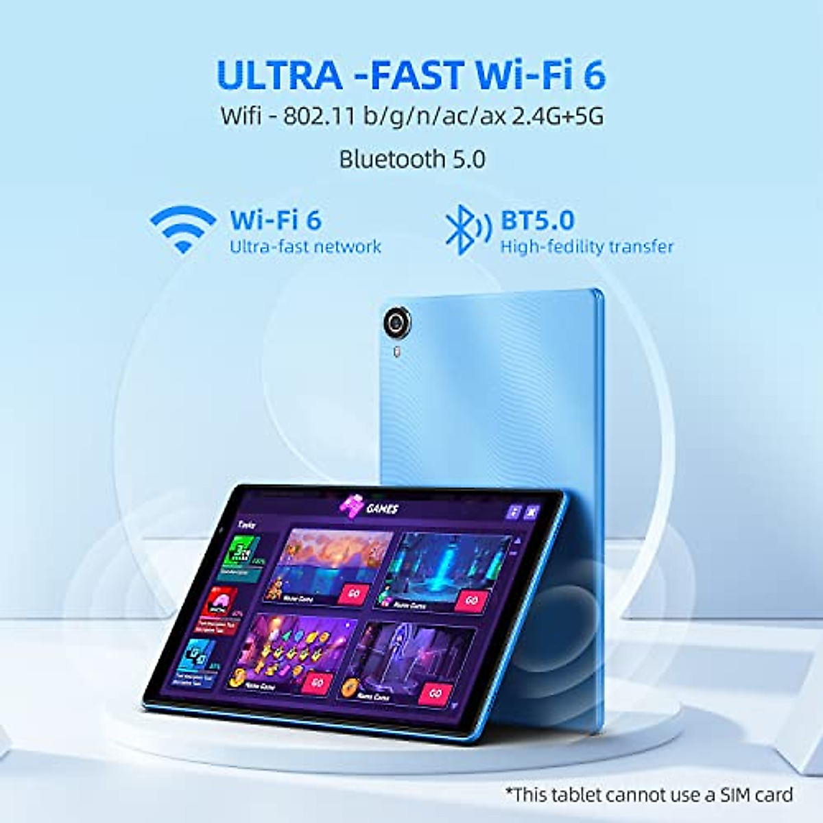 TECLAST Tablet 10 inch Android 12 Tablets, P25T 64GB ROM 1TB Expand Tablets, Android 12 3GB RAM Wi-Fi 6 Tablet PC, Tableta with 1.8Ghz 4-core CPU, 2.4g+5g WiFi, 10.1'' IPS Screen,Dual Cameras, Stereo