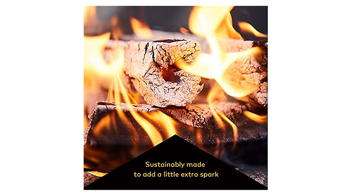 Prime 6 Fire Starters for Campfires, BBQ & Grills - Eco & All-Natural