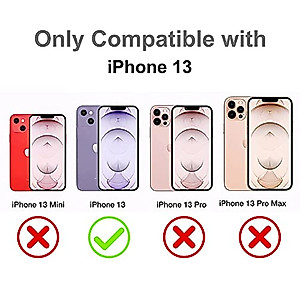 KANGHAR Case Compatible with iPhone 13,Black Leopard Design,Tire Texture Non-Slip +Shockproof Rugged TPU Protective Case for iPhone 13 6.1 Inch (2021) Leopard Pattern