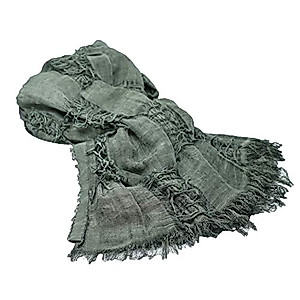 Zeroest Newborn Photography Vintage Wrap Newborn Photography Props Fringed Texture Wraps Infant Baby Photoshoot Outfits Posing Blanket (Green)