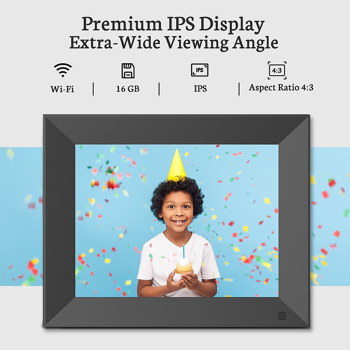 BSIMB Smart WiFi Digital Picture Frame, Electronic Photo Frame with IPS Touch Screen, 32 GB Internal Memory, Sharing Photos/Videos via App Email