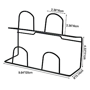 HOMOKUS Wall Mounted Hanging Shoes Rack, 2 Pack Self Adhesive Wall Mounted Shoes Holder, Black Door Shoe Hangers for Bathroom, Entrance