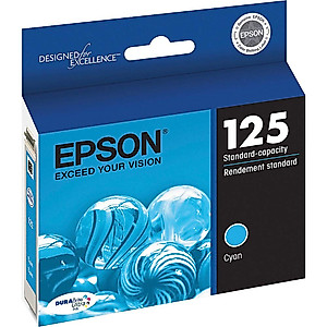 EPSON T125 DURABrite Ultra Ink Standard Capacity Cyan Cartridge (T125220-S) for select Epson Stylus and WorkForce Printers
