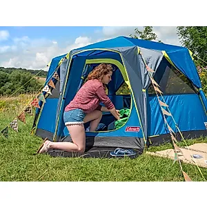 Coleman Tent Octago, 3 Man Tent Ideal for Camping in The Garden, Dome Tent, Waterproof 3 Person Camping Tent with Sewn-in Groundsheet