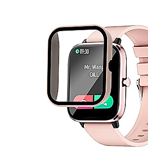 smaate Watch Cases with Screen Protector for T45S, Compatible with SOUYIE Choiknbo T45S 1.7” Smartwatch, Hard PC Case with Tempered Glass Protector, Protecting Watch Body & Screen, Anti-Scratch