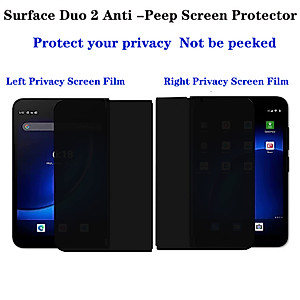 BYIUIHS Designed for Microsoft Surface Duo 2 Privacy Screen Protector, Anti-peep Matte Scratch Resistant Soft Screen Protector Film