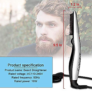 Beard Straightener Comb for Men,Hair Hot Comb,Quick Electric Heated Beard Brush Styler,Travel Portable Styling Comb Beard Iron, Multifunctional Straightening Brush