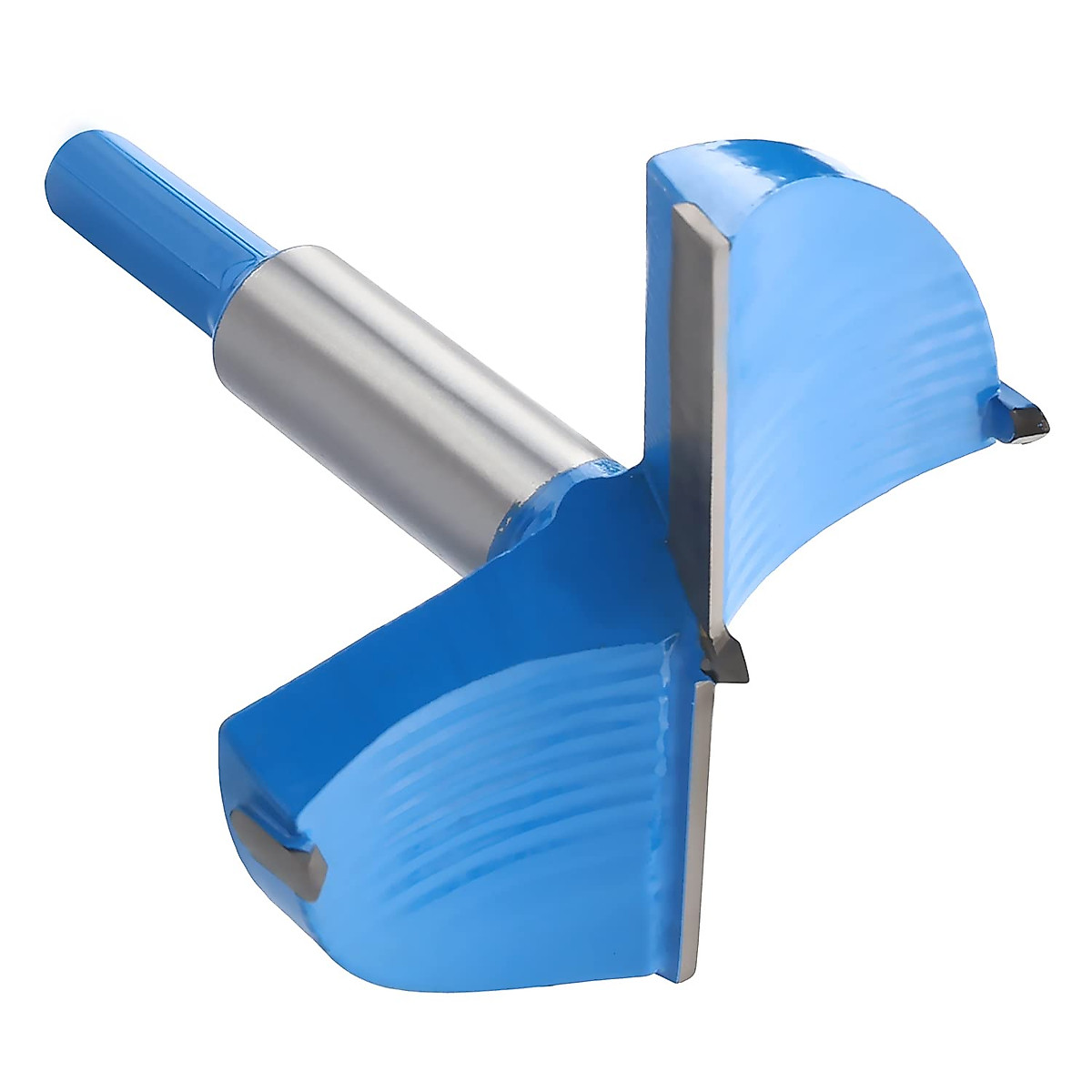 Auniwaig Forstner Drill Bits, 75mm Dia Wood Hole Saw, Auger Opener Cemented Carbide, 80mm Length Woodworking Hinge Hole Drilling Boring Bit Cutter, Hex Shank, Blue, 1 Pcs