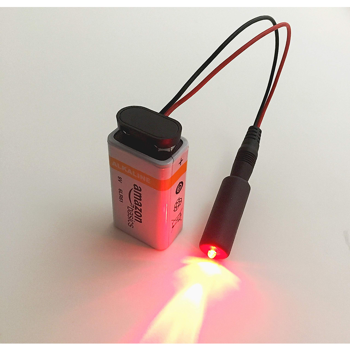 Prop and Scenery Lights 5 Pack Red LED 9 Volt Battery Operated Micro Effects Lights for Theatrical Props and Costumes