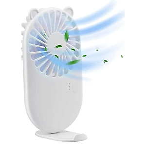 Alloyed's Handheld Small Fan Mini Powerful Personal Portable Fan Speed Adjustable Cooling for Kids, Makeup, Home Office Desk, Travel (WHITE) (AlloyedFANWHT)