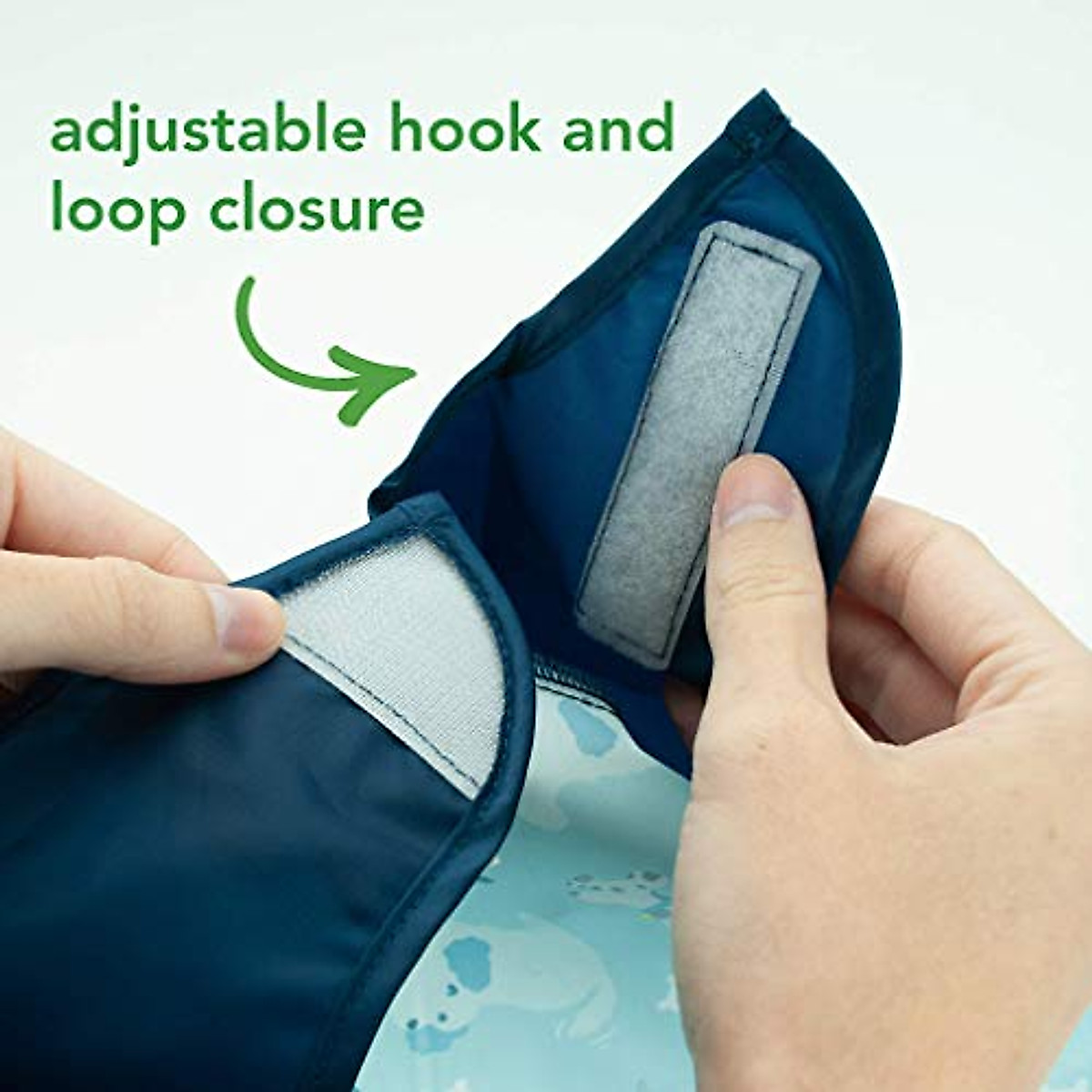 green sprouts Easy-wear Long Sleeve Bib | Waterproof Protection | Flipped Pocket, Soft Material, Easy Clean Smock