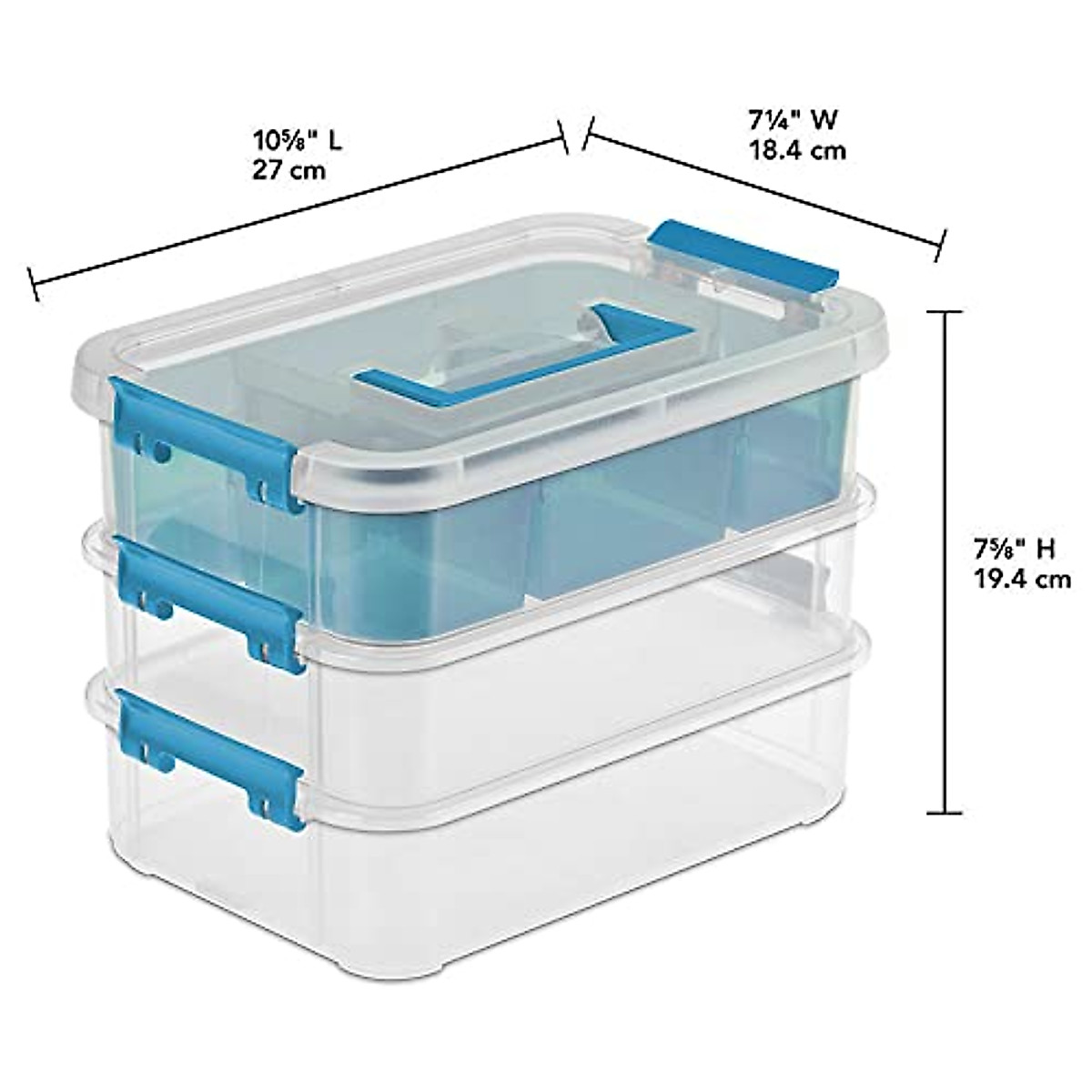 STERILITE Layer Stack & Carry Box, 10-5/8-Inch