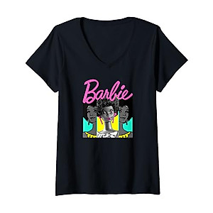 Barbie Triptych Portrait V-Neck T-Shirt