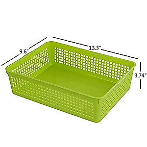 Ucake A4 Paper Storage Baskets, Plastic File Storage Tray Basket, 6 Pack