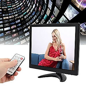 Naroote 12.1 TFT LED Monitor, Clear Image Portable 100-240V Portable Color Screen Display (US Plug)