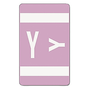 Smead AlphaZ ACCS Color-Coded Alphabetic Label, Y, Lavender, 100 Labels per Pack (67195)