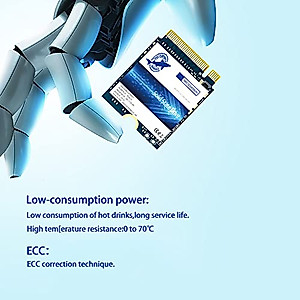 Dogfish SSD M.2 2230 NVMe PCIe 4.0 256GB 3D TLC NAND Gaming Internal Solid State Drive for Steam Deck PS5 Surface Pro Laptop Desktop (M.2 2230 NVMe 4.0, 256GB)