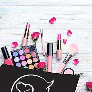 BDPWSS Dog Lover Makeup Bag Horse Riding Gift I Like Horses & Dogs And Maybe 3 People Cosmetic Bag For Horse Lover Equestrian Cowgirl Dog Mom Gift (I like horses dogs bl)