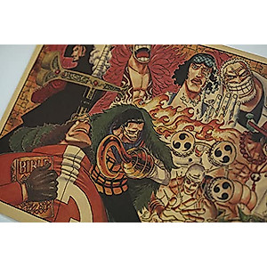 One Piece Wanted Posters Set of 10 Pieces(40cm x 28.5cm) +1 Piece Family Portraits(101cm x 27cm) for Bedroom