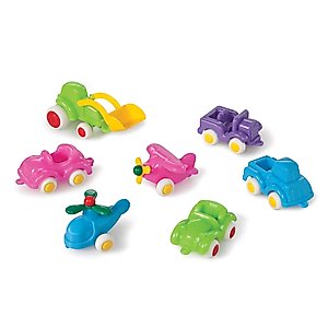 VIKINGTOYS Viking Toys - Mini Chubbies Pastel Gift Set - Includes 7 Colorful 2.75" Vehicles, for Kids Ages 1 Year +