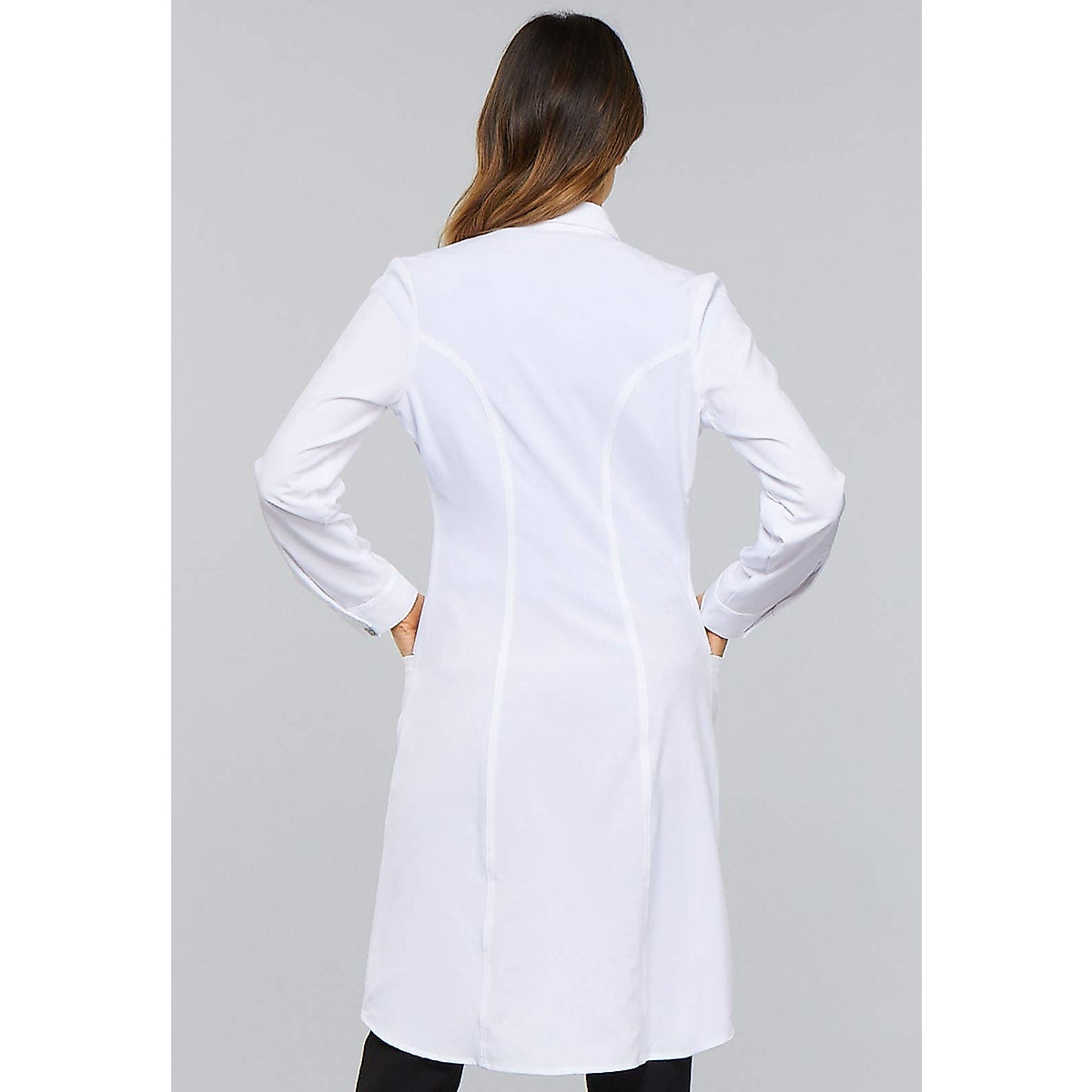 Infinity Cherokee Lab Coat For Woman With 2 Pockets Moisture Wicking & Wrinkle-Resistant Fabric 1401A, XL, White