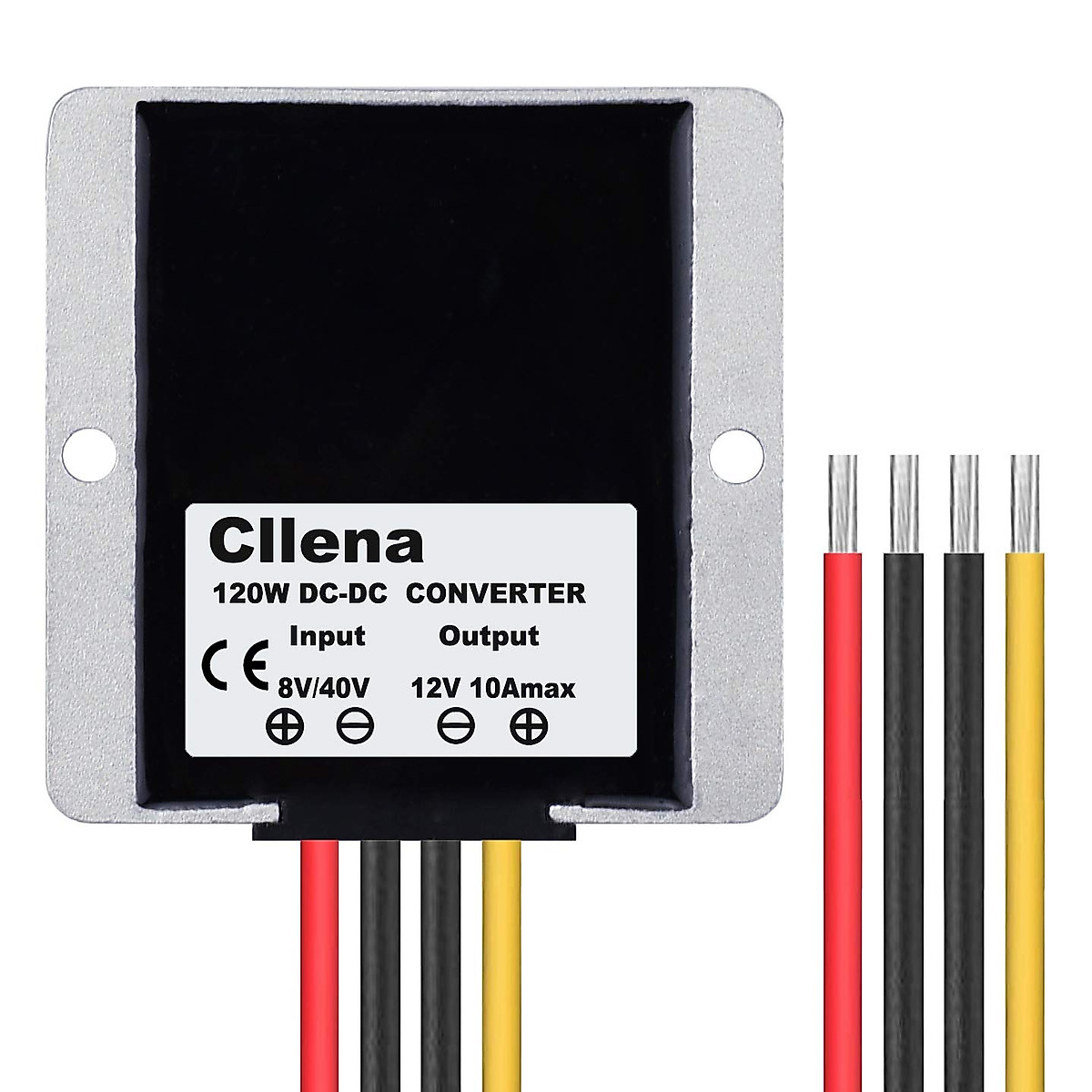 Cllena DC 8V-40V to 12V 10A Automatic Buck Boost Converter Step Down/Up Regulator Voltage Reducer Converter Waterproof Regulated DC Power Supply for Golf Cart Club Car LED Light