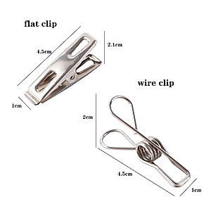 generic Metal Clothes Pins, Stainless Steel Clothespin Windproof Clothes Pins Multipurpose Clothes Pegs for Laundry Outdoor Kitchen(20*Flat Clip), AM15SD07WW5US*20