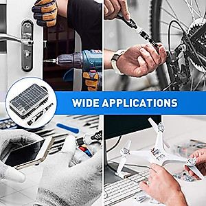 VMAN 145 in 1 Precision Screwdriver Set, Mini Wrench Damaged Screw Extractor Set S2 Steel, Magnetic Electronic Screwdriver Set, for Watch, Mobile Phone, Computer, Camera. Perforate Etc (145 in 1)