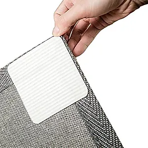 Home Techpro Rug Pad Gripper, Non Slip Washable Grippers for Rug, “Vacuum TECH” - New Materials to Anti Curling Rug Pads : Keep Your Rug in Place & Make Corner Flat and Easily Peel Off