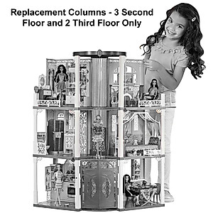 Replacement Parts for Barbie Dreamhouse - Barbie Doll Dream House Dollhouse X7949 ~ Column Bag B ~ Includes 5 Columns, 3 Second Floor and 2 Third Floor