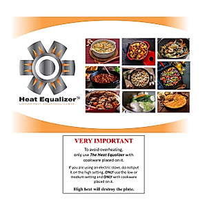 6 inch None Stick Copper finish Heat Equalizer-Heat Diffuser for Gas Stoves – Aluminum & Copper Alloy Hot Plate for Even Cooking-Burner Cover & Simmer Plate