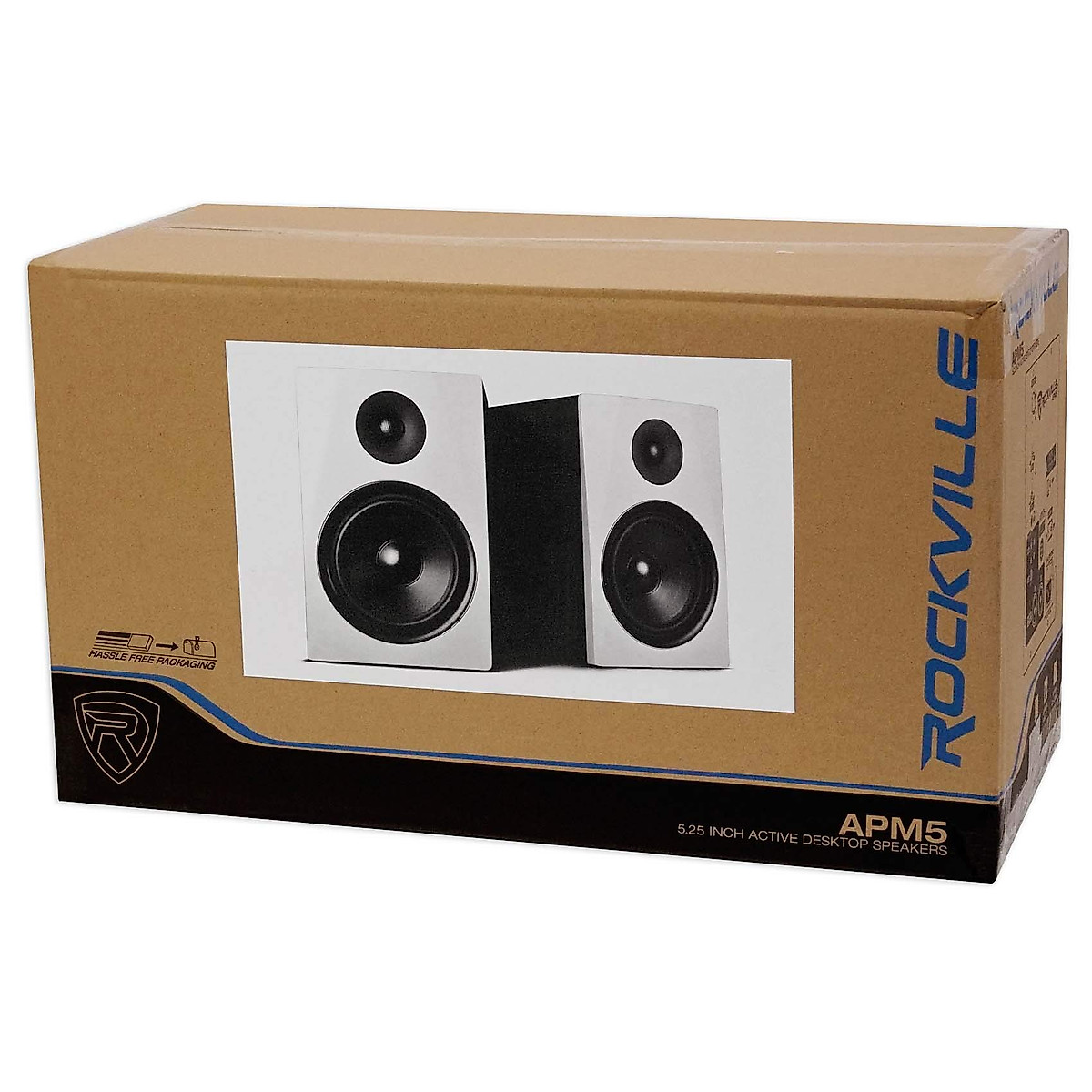 Rockville 2-Way 250W Active/Powered USB Studio Monitor Speakers Pair, 5.25 inch (APM5W)