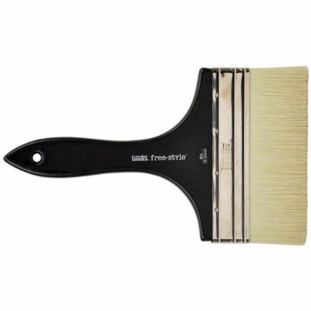 Liquitex 1300706 Professional Freestyle Large Scale Brush, Broad Flat/Varnish 6-inch, Short Handle , Black