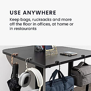 kwmobile Purse Hanger for Table (Set of 2) - Purse Hook for Table - Folding Handbag Hanger - Portable Table Bag Holder