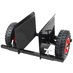 DBREAKS Heavy Duty Panel Dolly, Adjustable Door Dollys with Wheels, 8" Pneumatic Wheels, 600LBS Capacity All Terrain Moving Cart Panel Dolly for Drywall Sheet Heavy Appliance & Material Handling(Red)