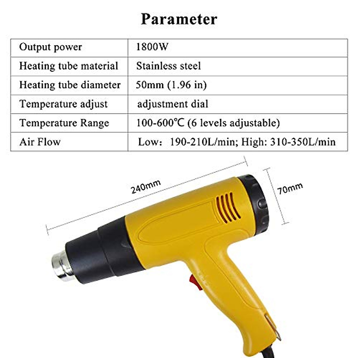 Saladulce PVC Capsule Heat Shrinker Wine Capsule Sealing Machine Wine Bottle Wrap Machine 50mm Capsule Heat Shrinking Machine (110V)