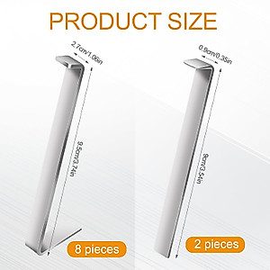 NQEUEPN 8pcs Siding Hook, Aluminum Alloy Hooks Without Require Drilling Siding Hooks for Hanging Outdoor Hooks for Fiber Cement Board Siding Vinyl No Hole Clips(Installation Tool Included)