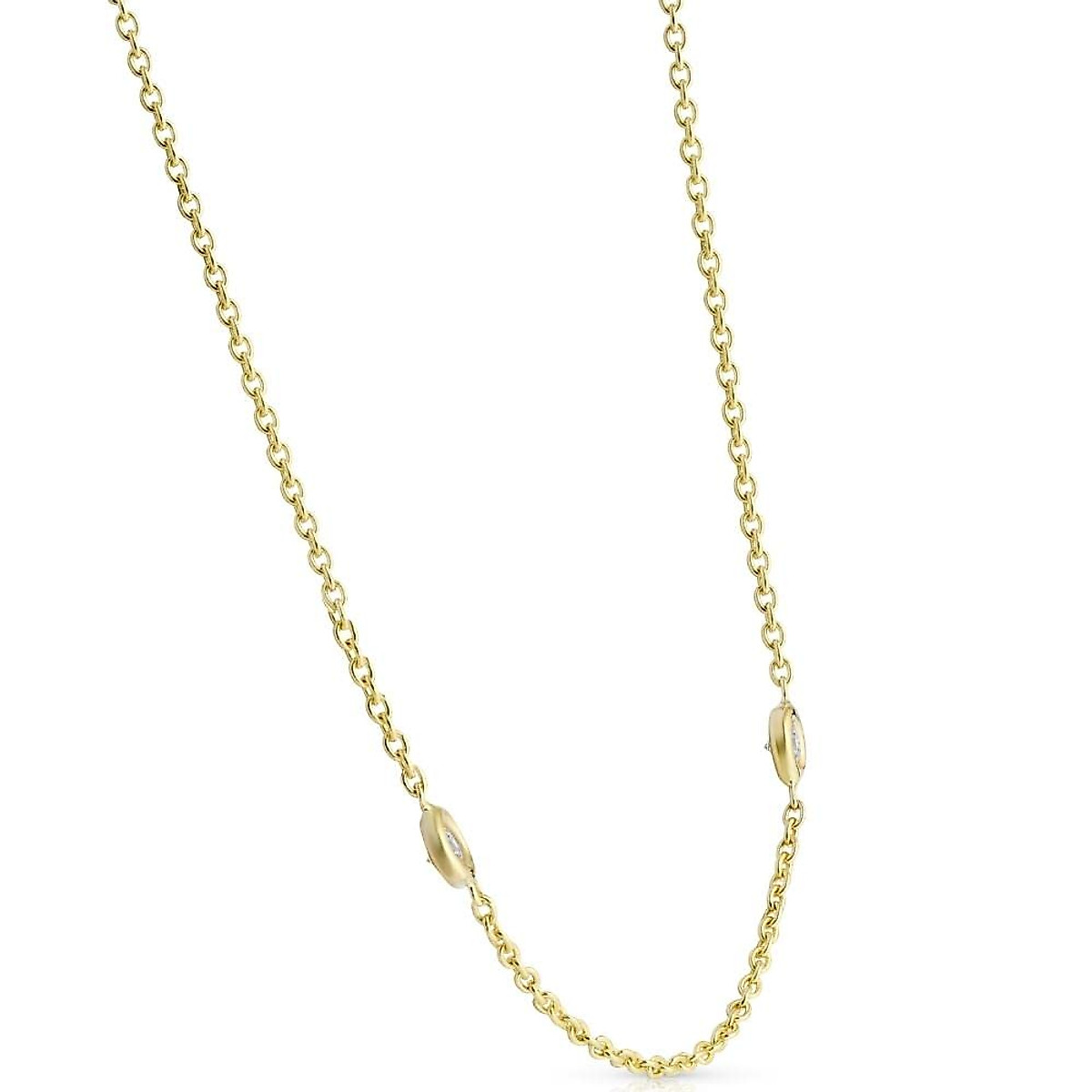 1ct Diamonds By The Yard 18" 14K Yellow Gold Womens Necklace