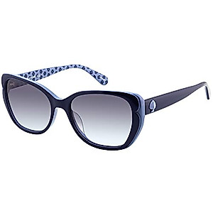 Kate Spade New York Women's Augusta/G/S Square Sunglasses, Blue/Gray Shaded Blue, 54mm, 17mm