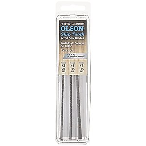 Olson Saw FR49400 Skip Tooth Scroll Saw Blade Assortment,36